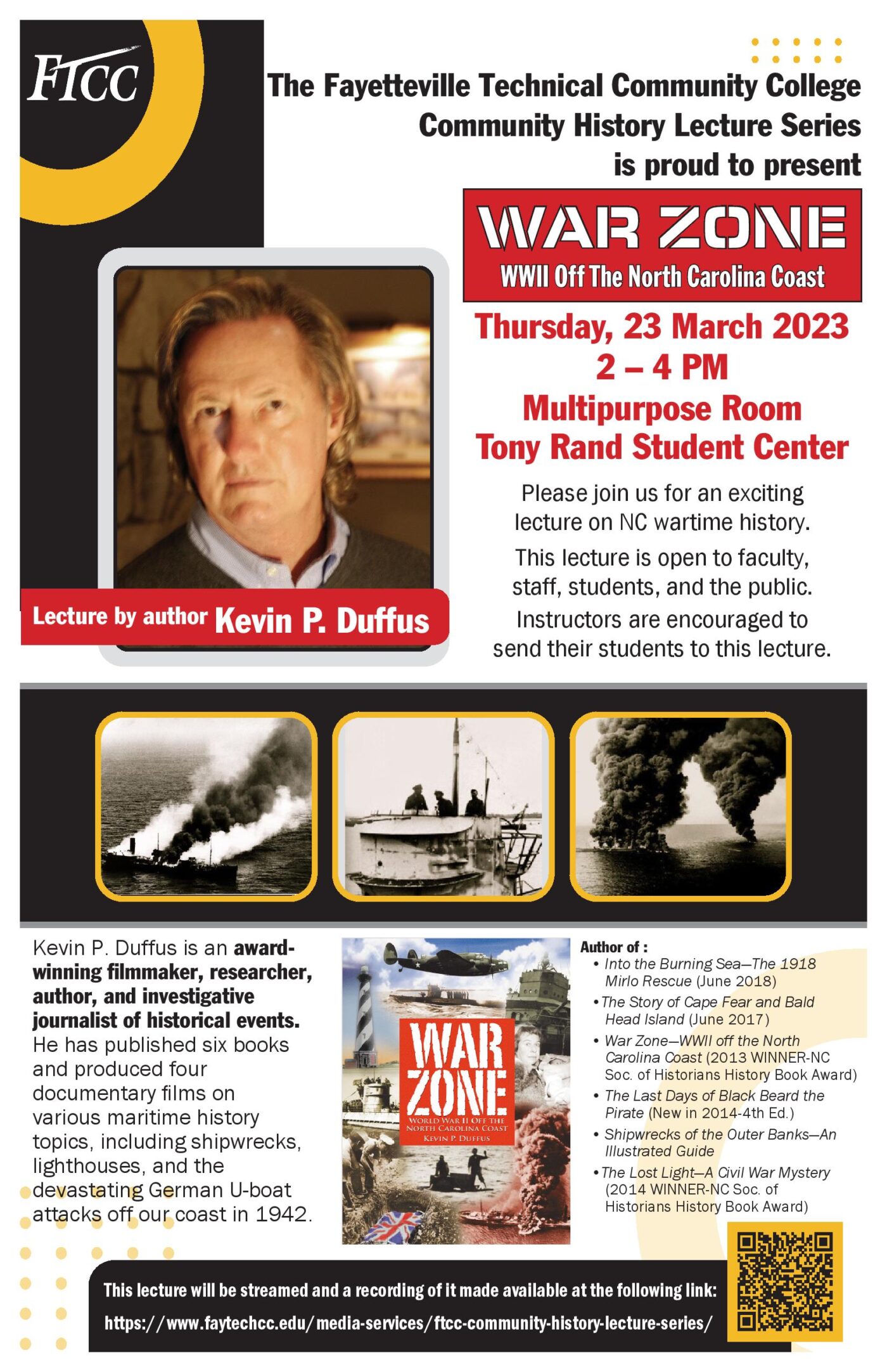 FTCC welcomes author Kevin P. Duffus for WWII lecture - Fayetteville ...
