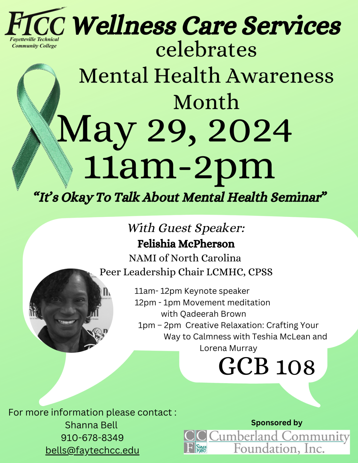 "It's OK to Talk about Mental Health" seminar - Fayetteville Technical ...
