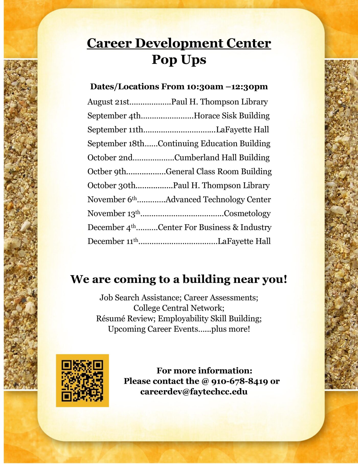 Pop Up - Fayetteville Technical Community College
