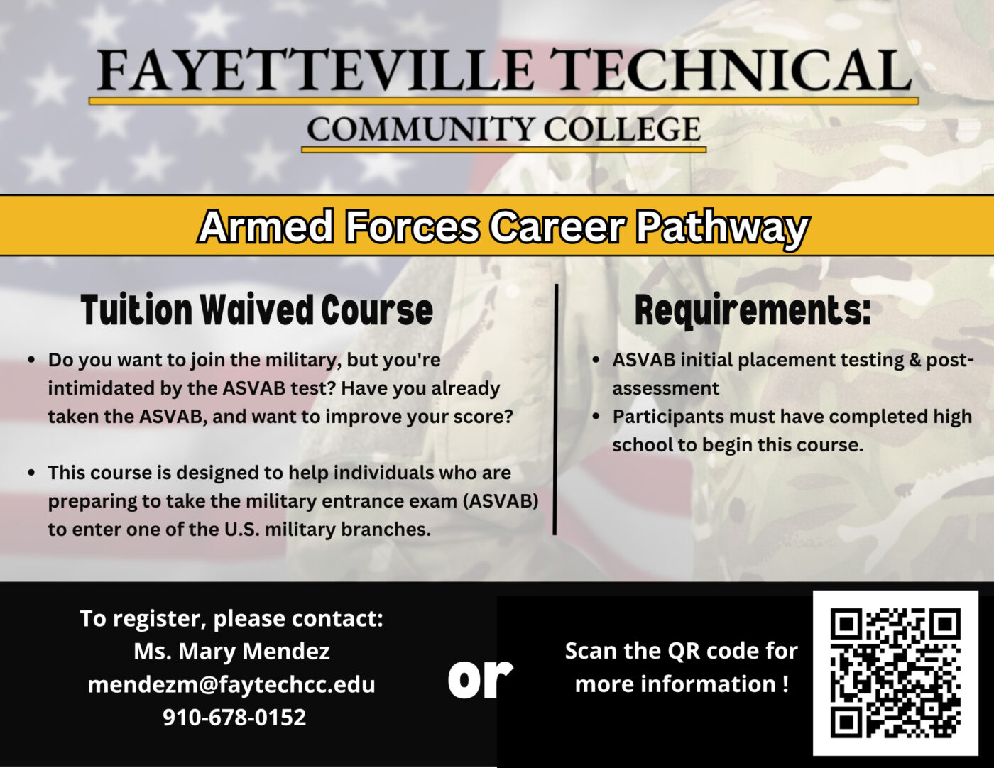 Armed Forces Career Pathway - Fayetteville Technical Community College